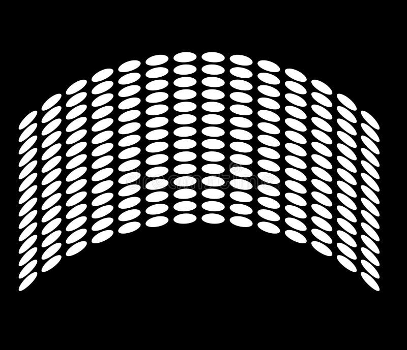 Circle Mosaic, Grid, Mesh with Distort, Deform Effect Stock Vector ...