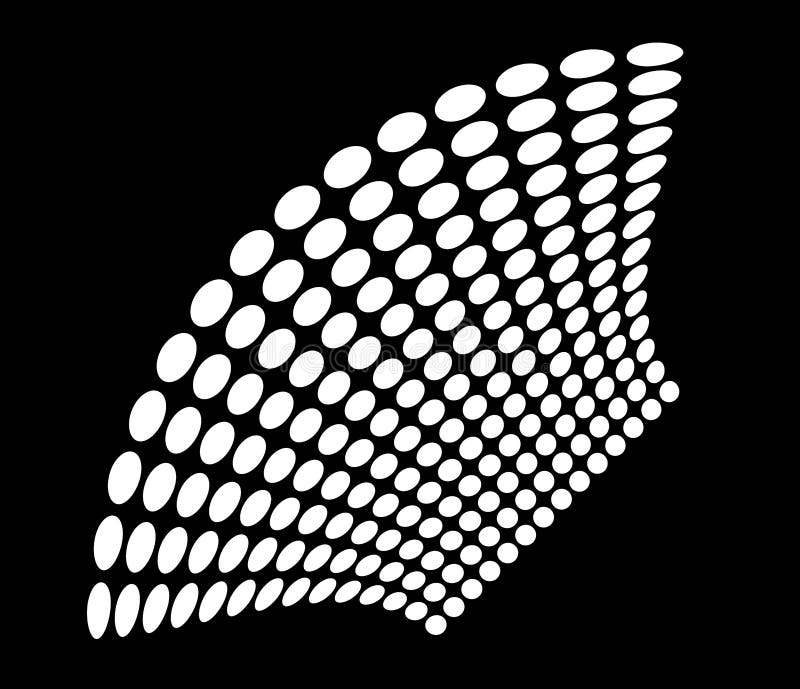 Circle Mosaic, Grid, Mesh with Distort, Deform Effect Stock Vector ...