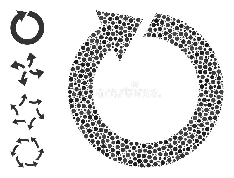 Dotted Rotate Mosaic of Round Dots and Similar Icons Stock Vector ...