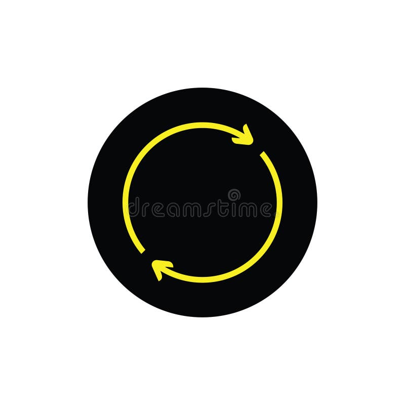 Circle Motion Arrows Negative Space Symbol Logo Vector Stock Vector ...