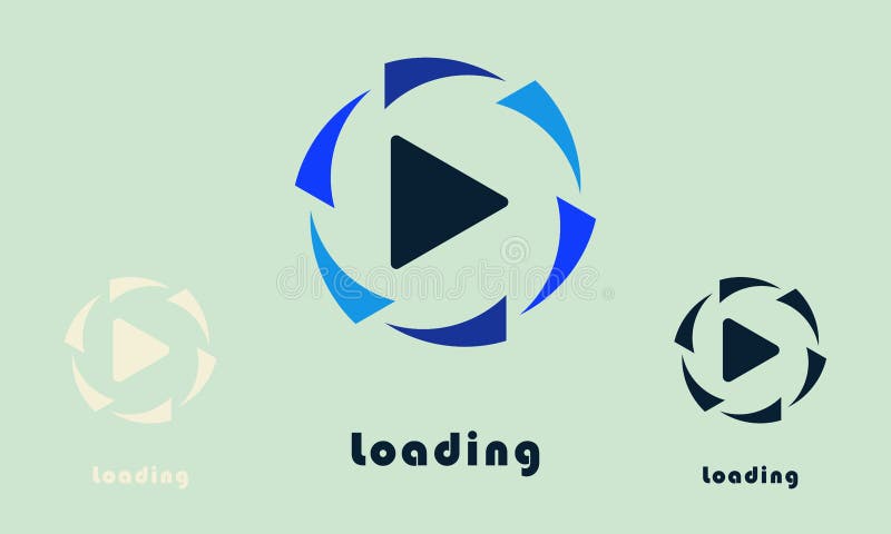 Circle move and play video stock vector. Illustration of video - 233495333