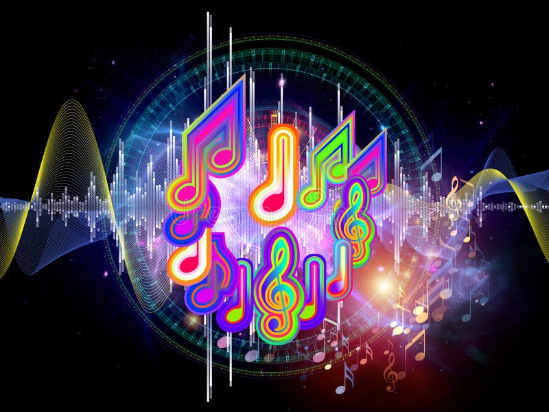 Circle of Music stock illustration. Illustration of black - 22123673