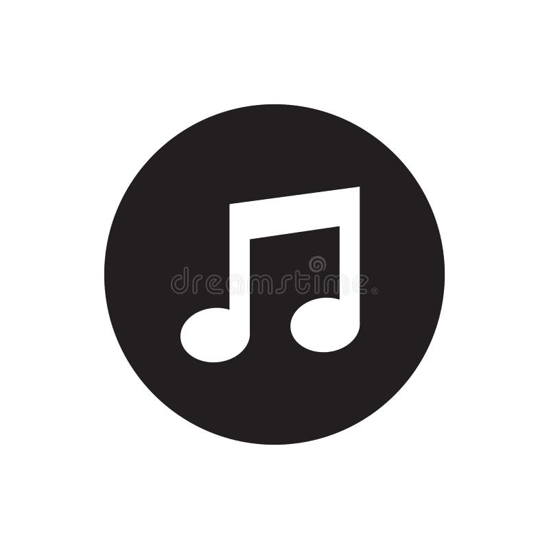 Circle music note icon stock vector. Illustration of microphone - 189466911