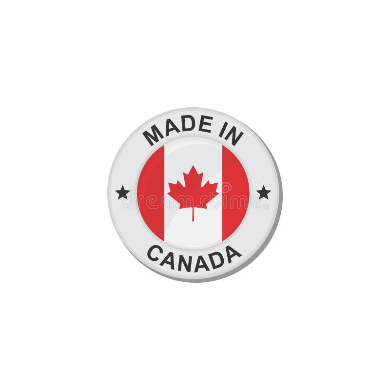 Circle National Flag Made in - Canada Stock Vector - Illustration of ...