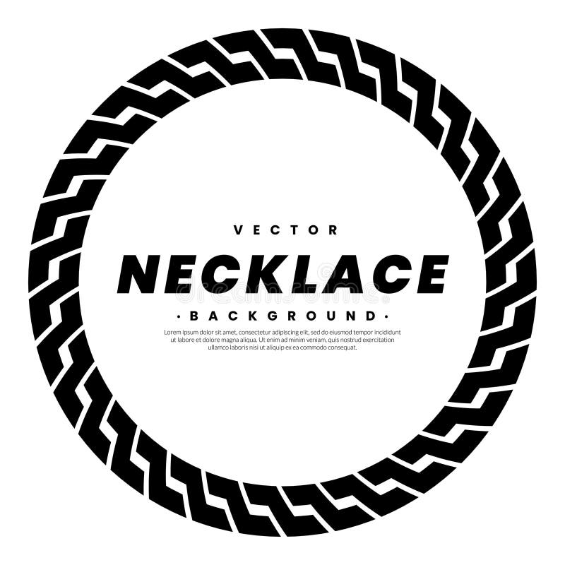 Circle Necklace. Chain Round Frame. Chainlet Design Element. Border ...