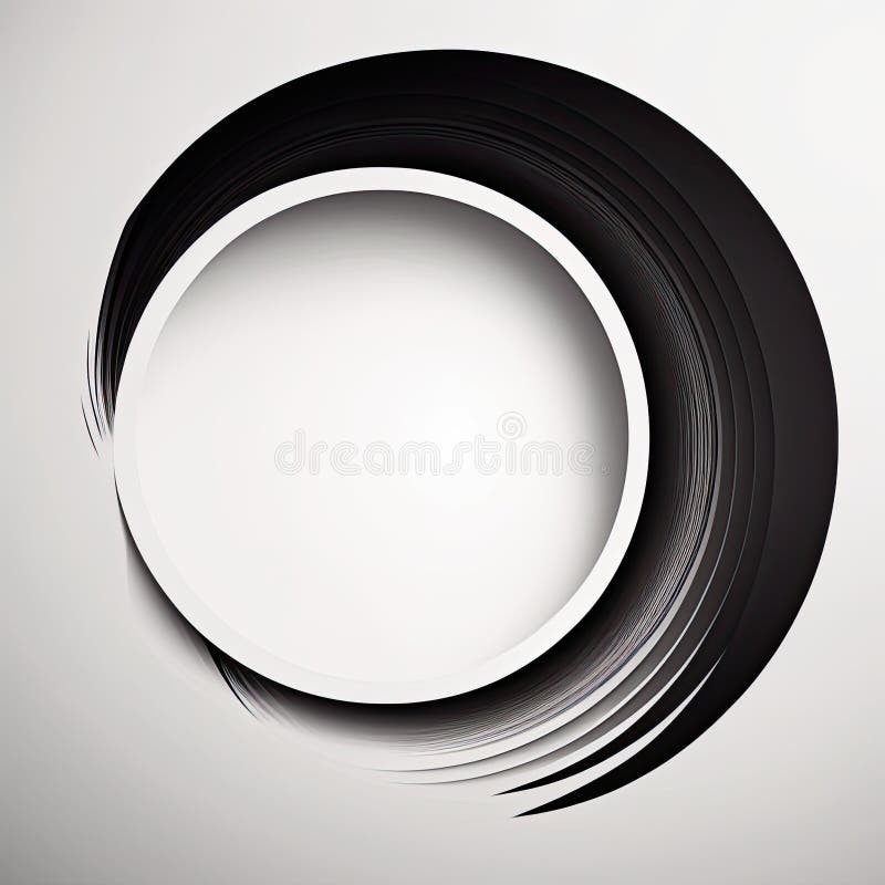 Circle of Negative Space for Copy Placement is Going Around, White ...