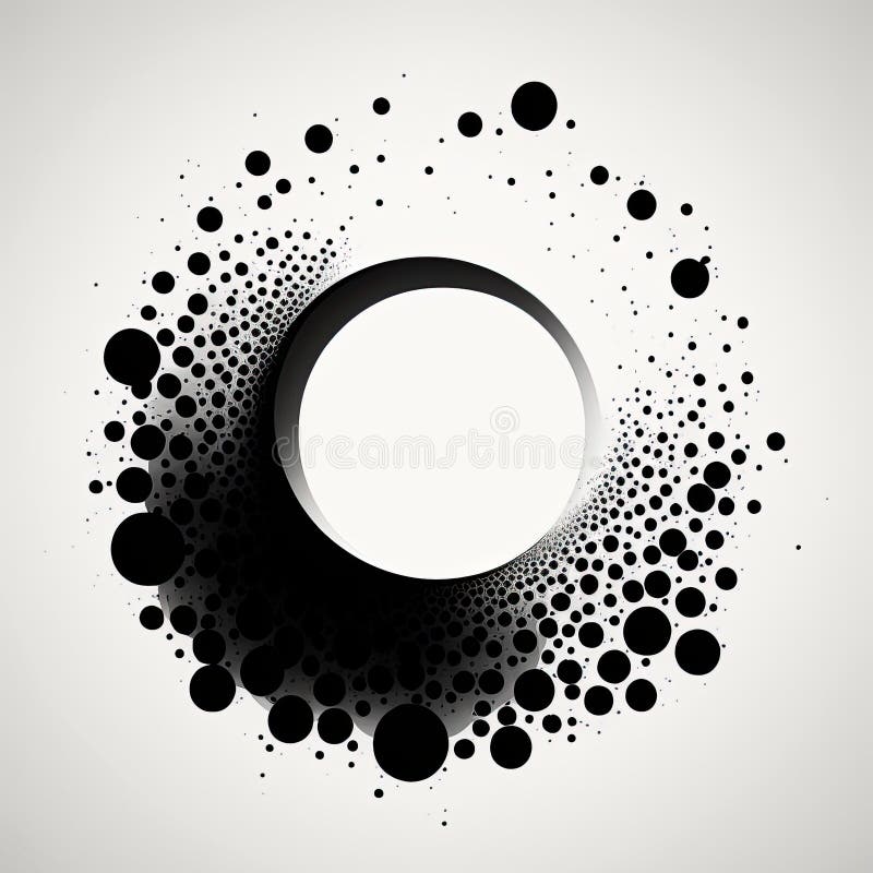 Circle of Negative Space for Copy Placement is Going Around, White ...