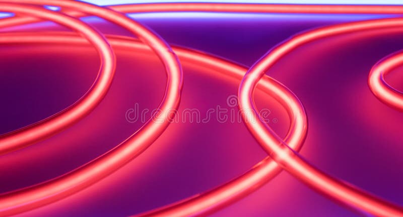 Circle Neon Signs. Lighting Night Club Lights Stock Illustration ...