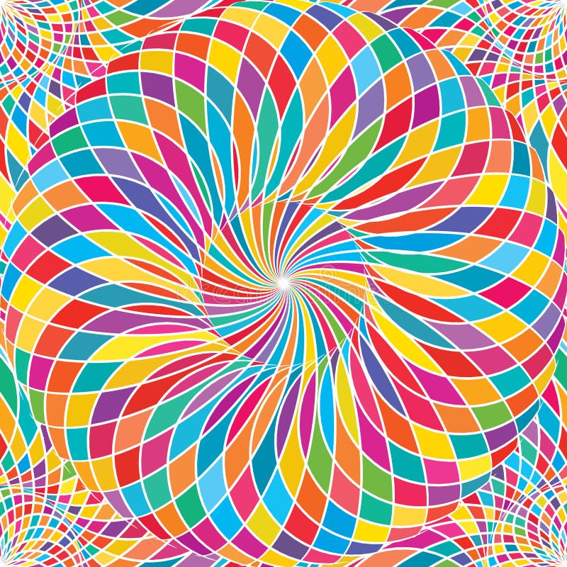 Circle Net Style Colorful Seamless Pattern Stock Vector - Illustration ...