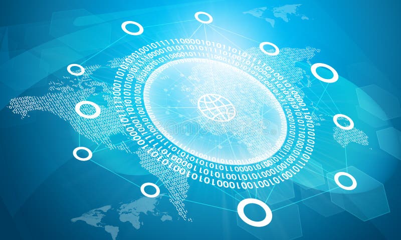 Circle of Numbers with World Map Stock Illustration - Illustration of ...