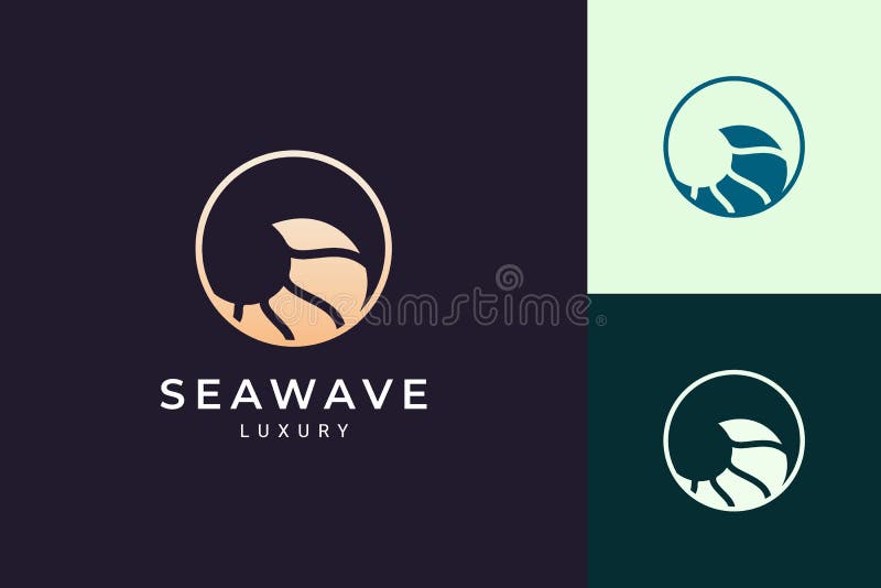 Circle Ocean Wave Logo in Simple and Modern Shape Stock Vector ...