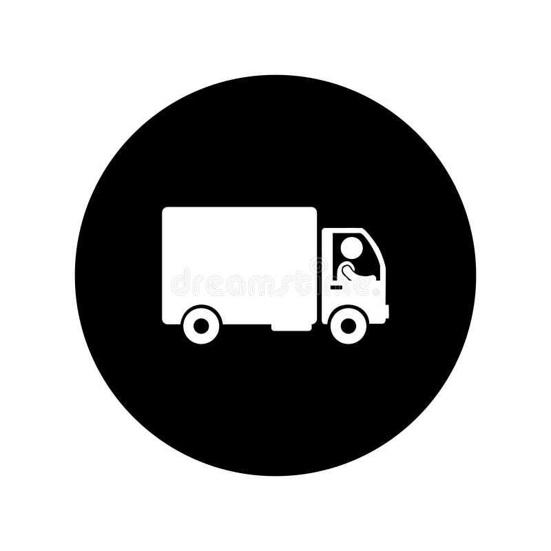 Circle Online Delivery People Solid Vector Icon Stock Vector ...