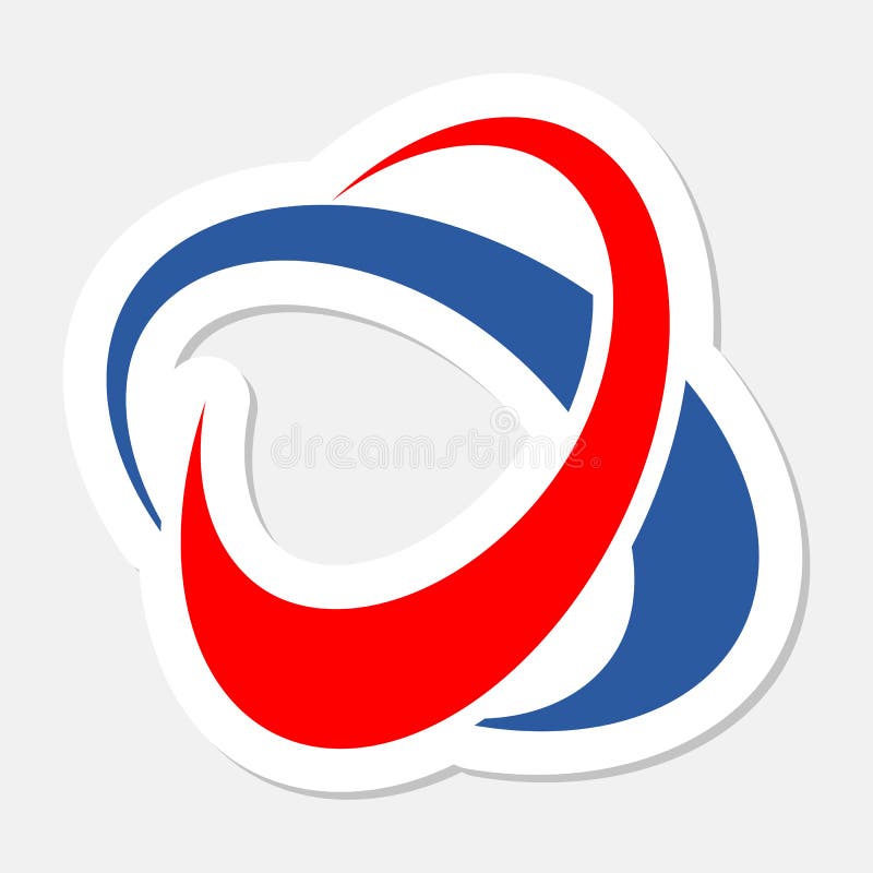 Circle Orbit Abstract Sticker Stock Vector - Illustration of connection ...