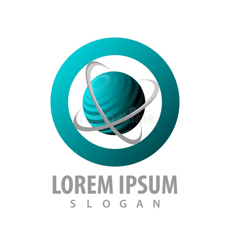 Circle Orbit Planet Logo Concept Design. Symbol Graphic Template ...