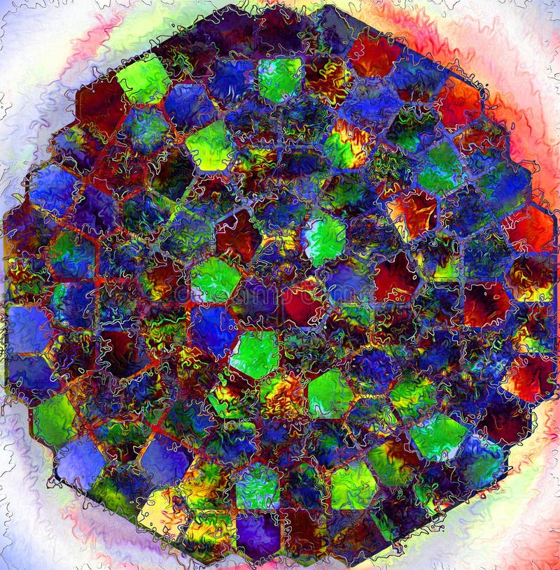 Circle, Organism, Psychedelic Art, Window Stock Image - Image of ...