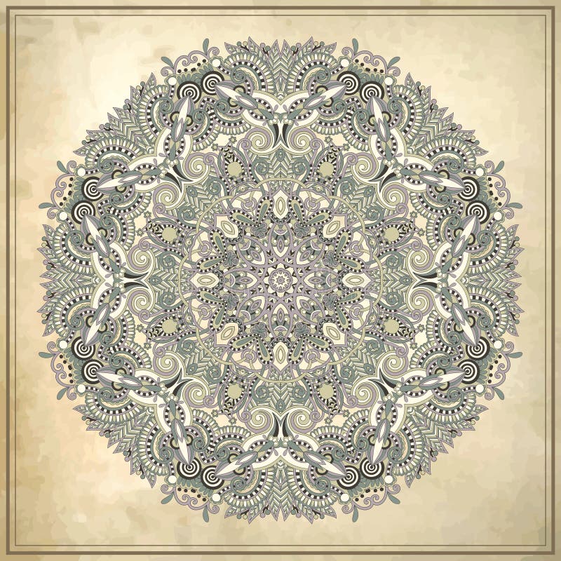Circle Ornament, Ornamental Round Lace Stock Vector - Illustration of ...