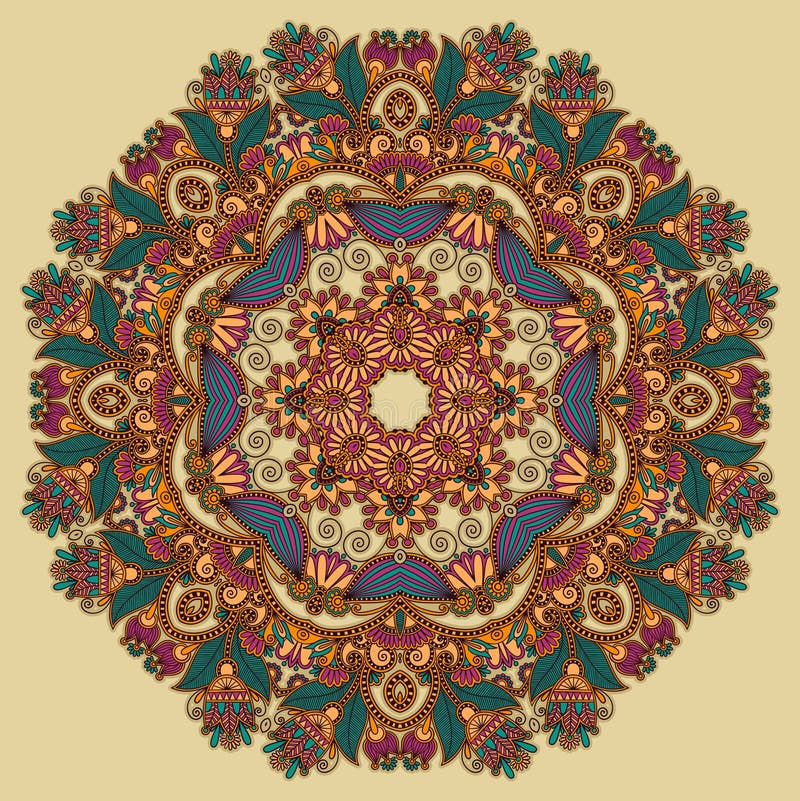 Circle Ornament, Ornamental Round Lace Stock Vector - Illustration of ...