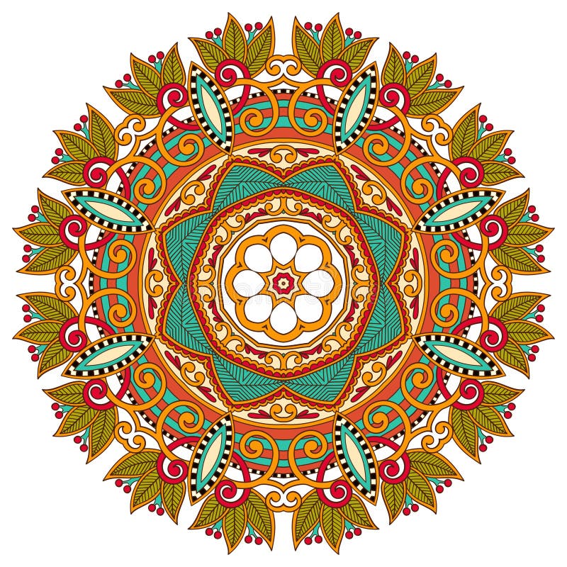 Circle Ornament, Ornamental Round Lace Stock Vector - Illustration of ...