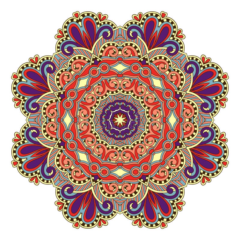 Circle Ornament, Ornamental Round Lace Stock Vector - Illustration of ...