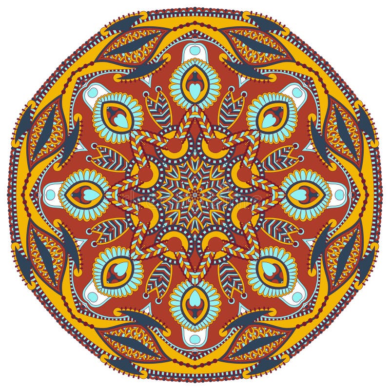 Circle Ornament, Ornamental Round Lace Stock Vector - Illustration of ...