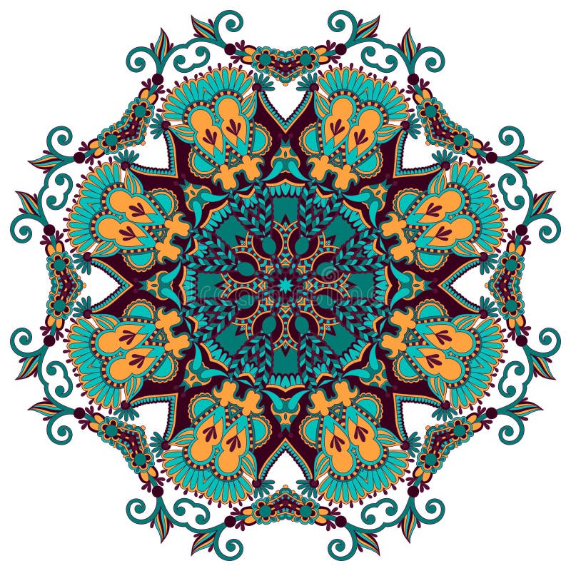 Circle Ornament, Ornamental Round Lace Stock Vector - Illustration of ...