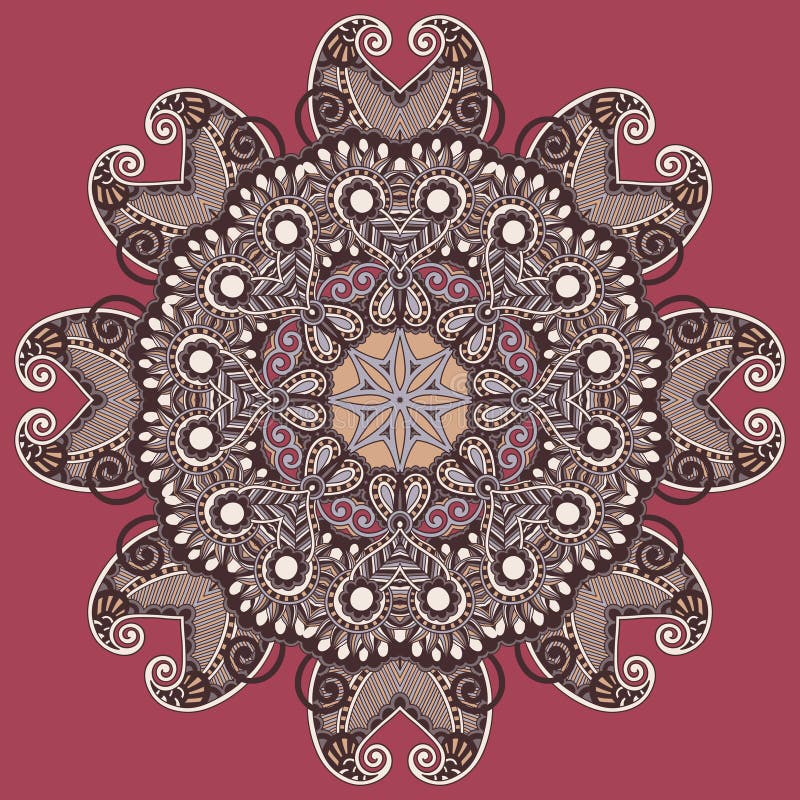 Circle Ornament, Ornamental Round Lace Stock Vector - Illustration of ...