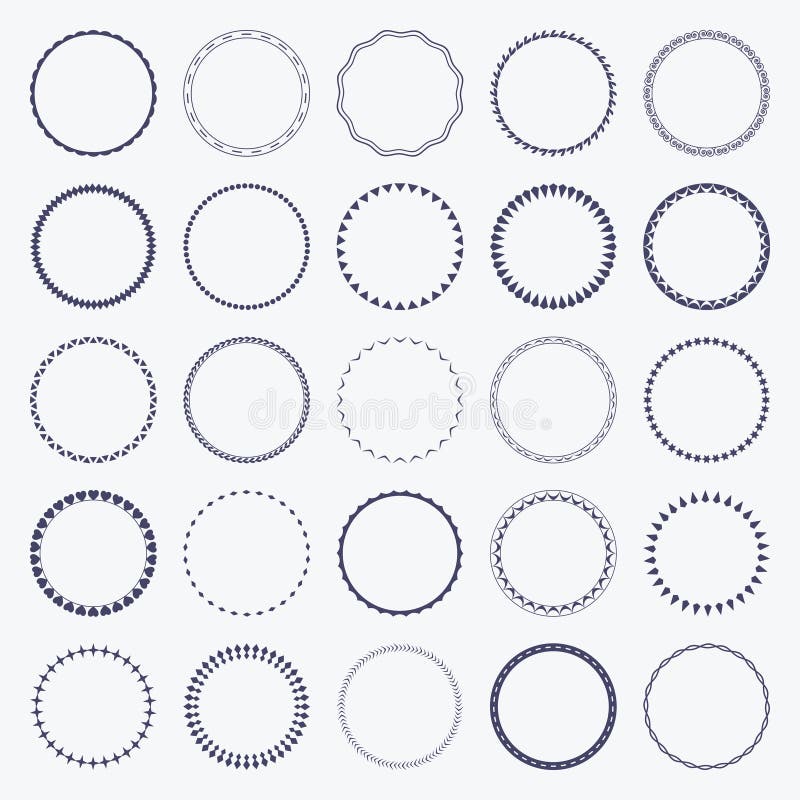 Circle ornament patterns stock vector. Illustration of decoration ...