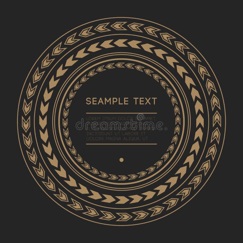 Circle Ornamental Decorative Frame Stock Vector - Illustration of ...
