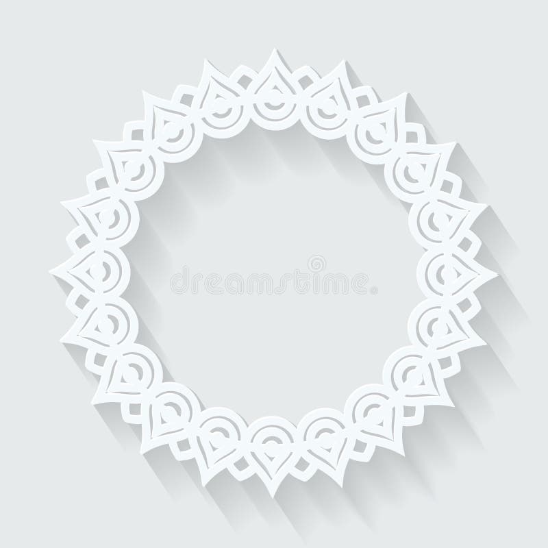 Circle Ornamental Frame. Round Pattern Stock Vector - Illustration of ...
