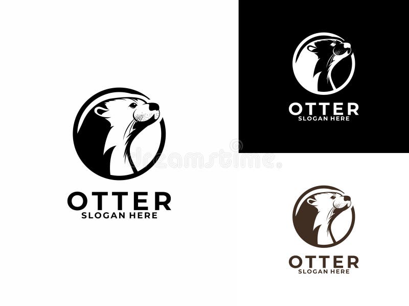 Circle Otter Logo Icon Vector. Otter Animal Logo Design Vector Template ...
