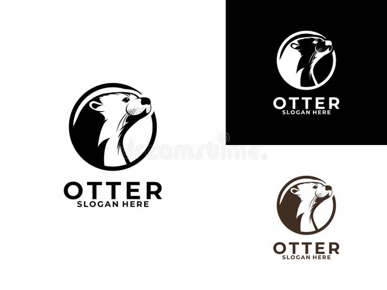 Circle Otter Logo Icon Vector. Otter Animal Logo Design Vector Template ...