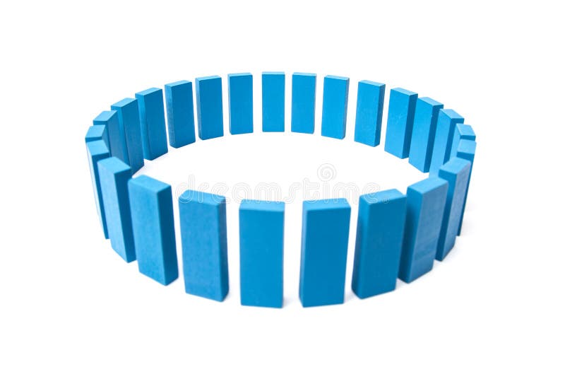 Circle Out of Blue Building Blocks Stock Image - Image of circle ...