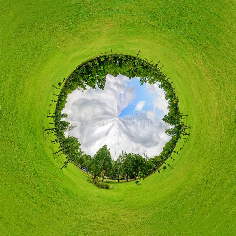 Circle Panorama of Public Park Stock Image - Image of picnic, amusement ...