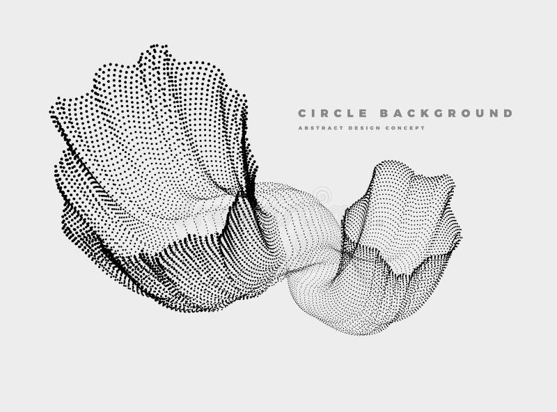 Circle Particle Black Flower Tube Shape Stock Vector - Illustration of ...