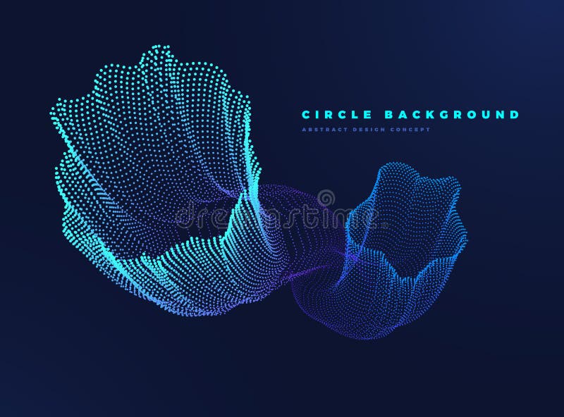 Circle Particle Flower Tube Shape Stock Vector - Illustration of vector ...