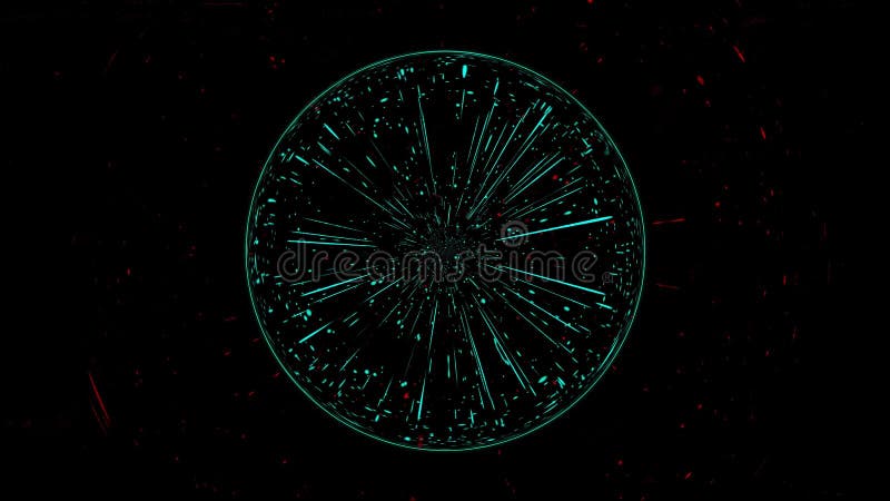 Particles Effect with Blue Green Glowing Color. Abstract Background ...