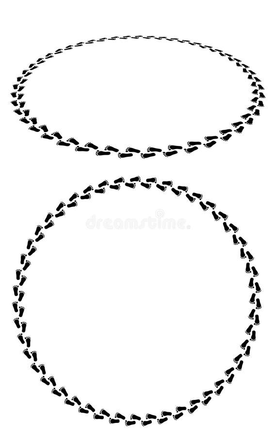 Circles Footsteps Stock Illustrations – 18 Circles Footsteps Stock ...
