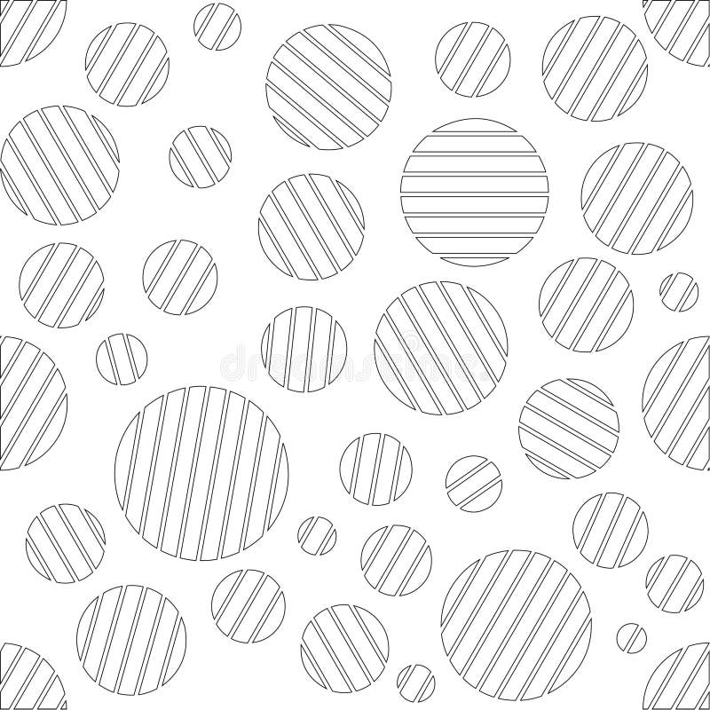 Black and White Circle Stripe Geometric Pattern Stock Vector ...