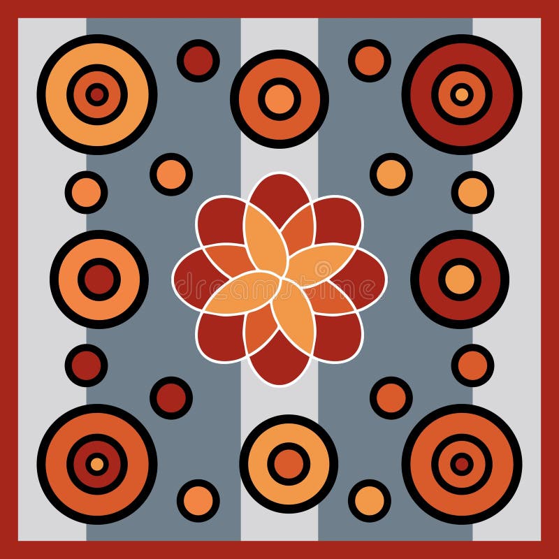 Circle Pattern Brown Gray Color Stock Illustration - Illustration of ...