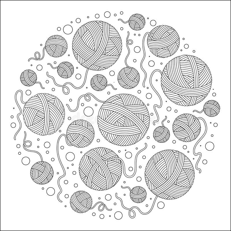 Circle Pattern for Coloring Book. Stock Vector - Illustration of design ...