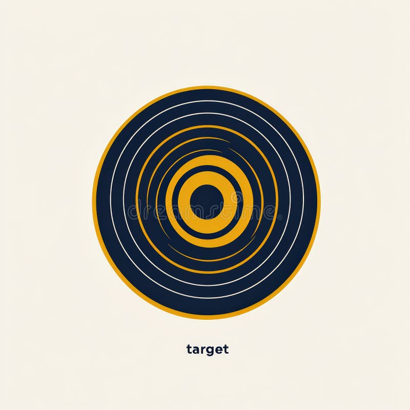 Circle Pattern Design with Target Concept in Minimalist Style Stock ...