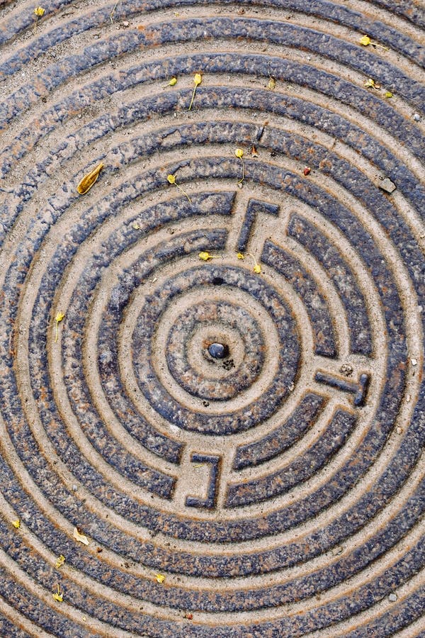 Circle Pattern of Old Metal Texture Background with Shade Stock Photo ...