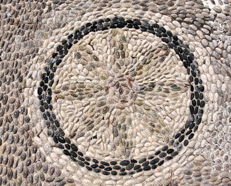 A Circle Pattern on the Pavement, Arranged in Small, Slippery Stones ...