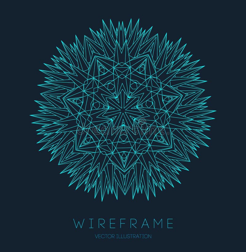 Circle Pattern Technology. Blue Abstract Geometric Shape Tech Pattern ...