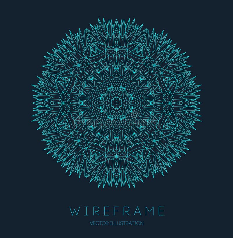 Circle Pattern Technology. Blue Abstract Geometric Shape Tech Pattern ...