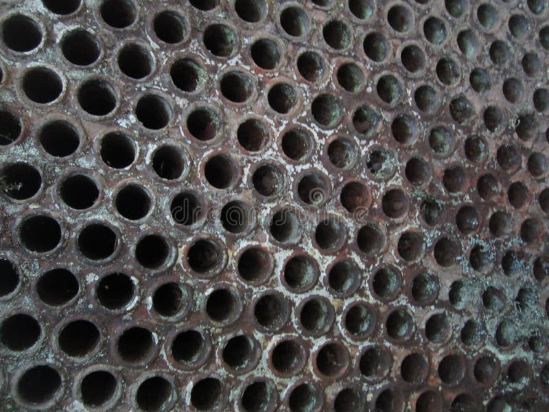 Circle Patterned Rusty Metal Grate Stock Photo - Image of commercial ...
