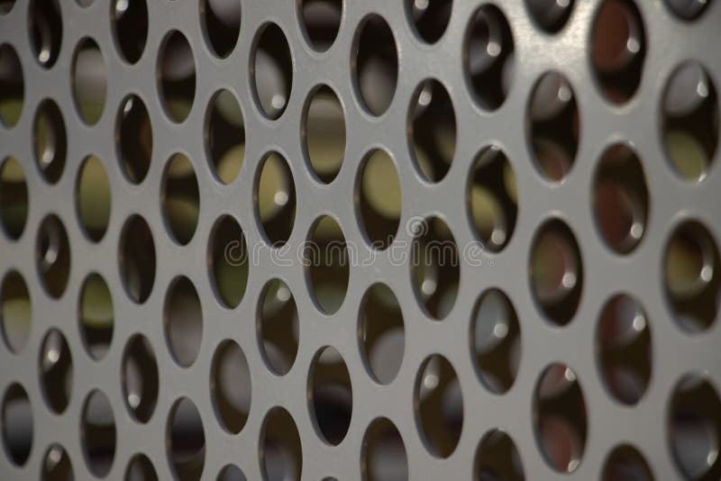 Circle Patterned Steel Fence Stock Photo - Image of background ...