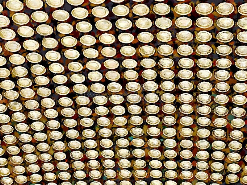 Circle Patterned Translucent Glass Bricks in Ceiling Window. Safety ...