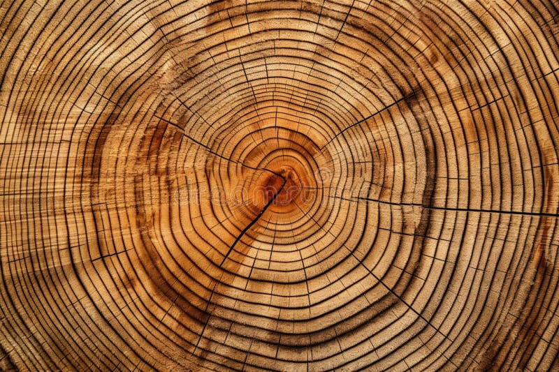 Circle Patterns on Cut Tree Trunk Reveal Its Annual Growth Stages Stock ...