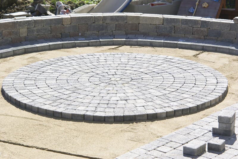 Circle Paver Design stock image. Image of pattern, landscape - 24234347